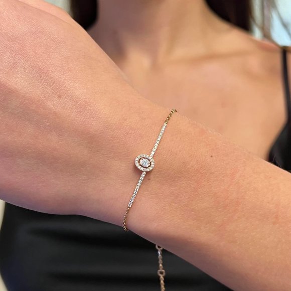 Messika | Jewelry | Messika 36cttw Glamazone Diamond Chain Bracelet 8k ...